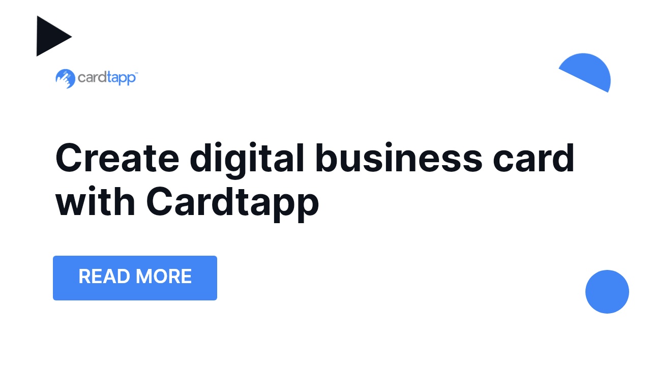 Create digital business card with Cardtapp | Cardtapp