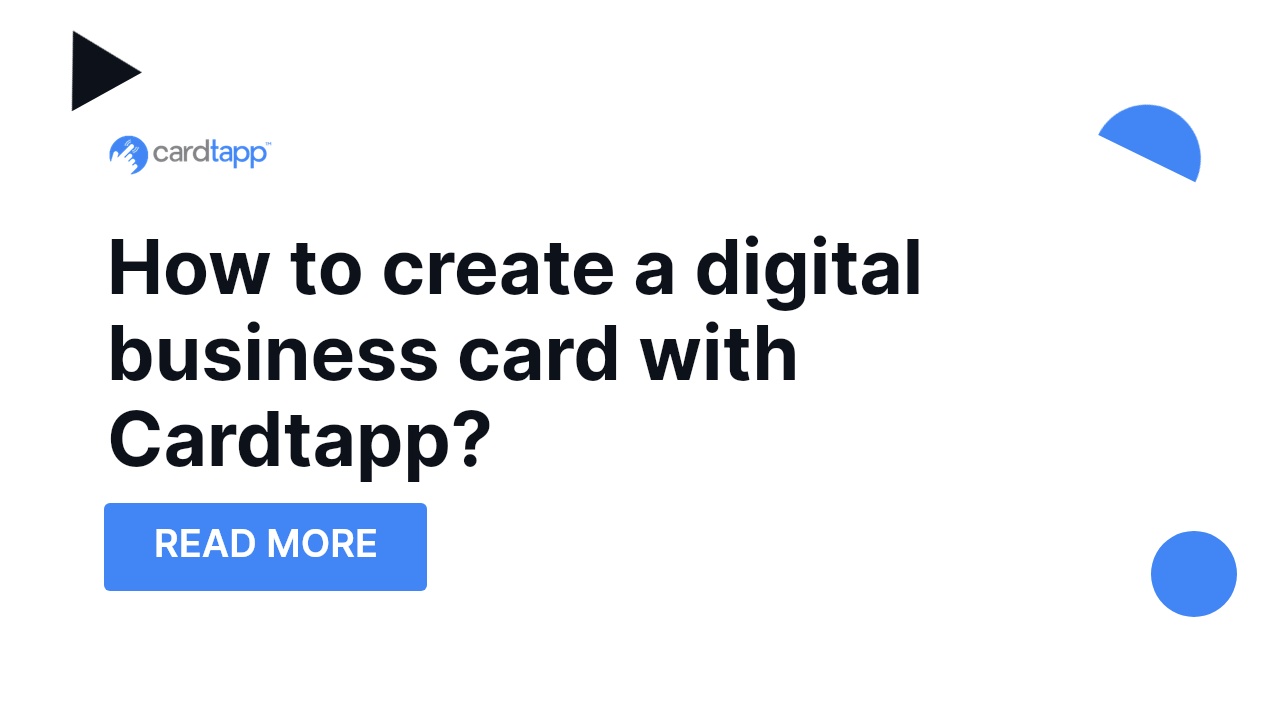 How to create a digital business card with Cardtapp? | Cardtapp