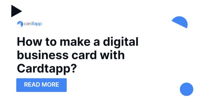 How to make a digital business card with Cardtapp? | Cardtapp