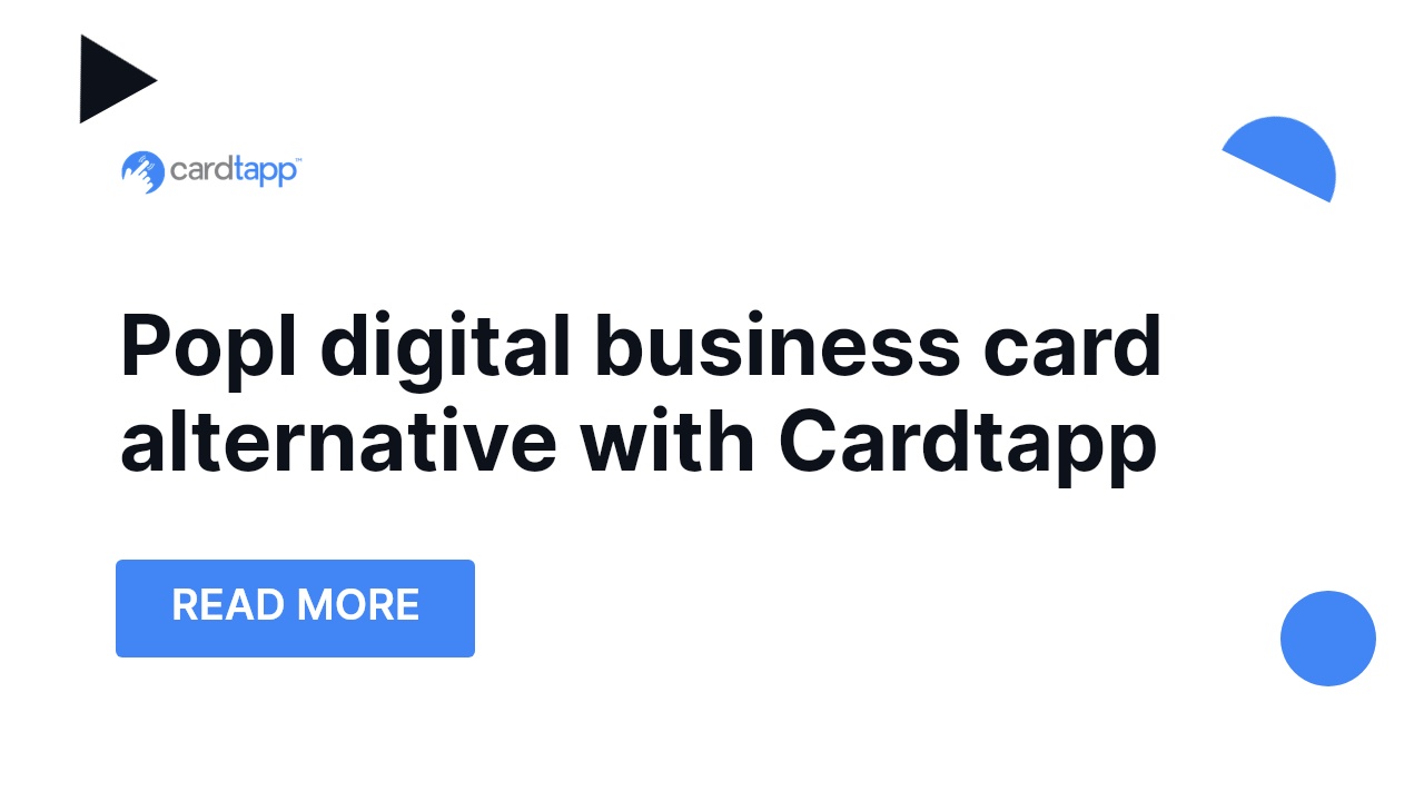 Popl digital business card alternative with Cardtapp | Cardtapp